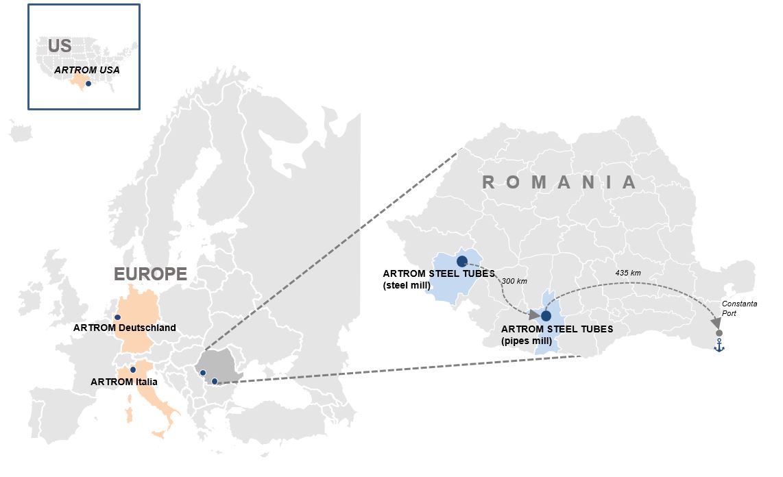 Where we operate - ARTROM STEEL TUBES Where we operate